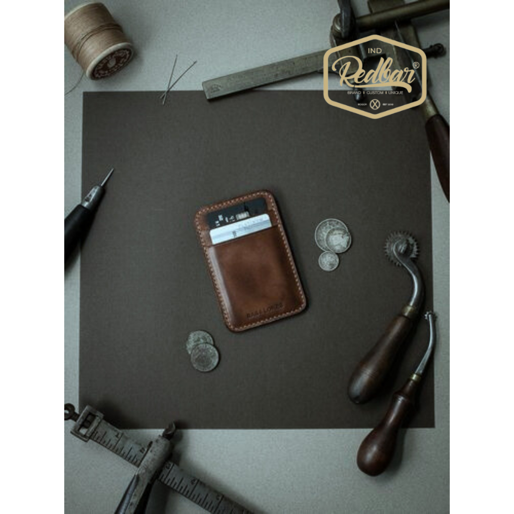 Jual Dompet Kartu Bisa Custom Nama Logo Satuan Vintage Elegan Klasik ...
