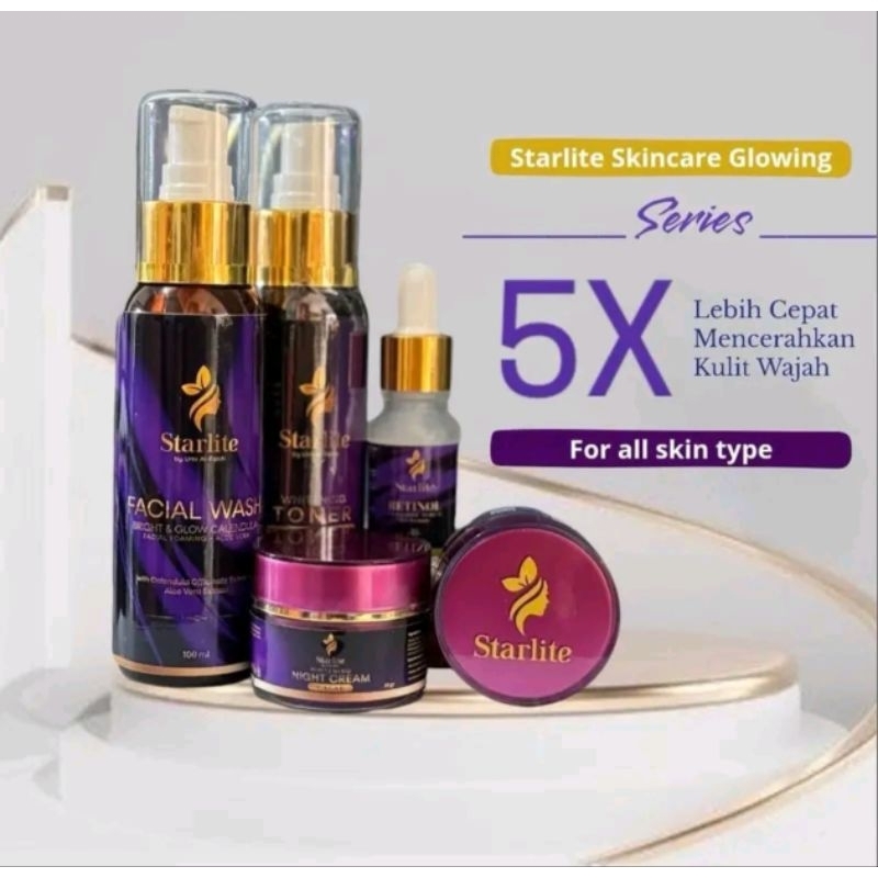 Jual PAKET RETINOL GLOWING STARLITE SKINCARE UNGU | Shopee Indonesia