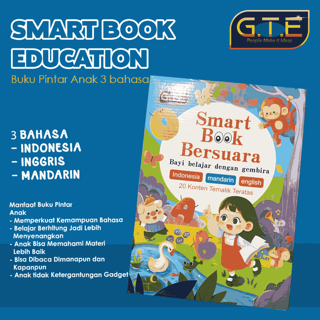 Jual Smart Book Education Bayi Belajar Ematik Terasan Buku Pintar Anak ...
