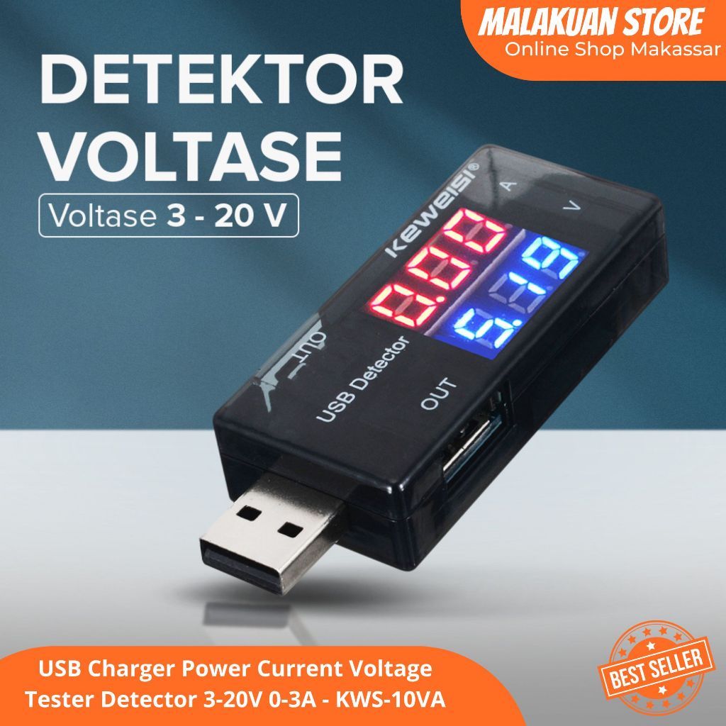 Jual USB Charger Power Current Voltage Tester Detector 3-20V 0-3A ...