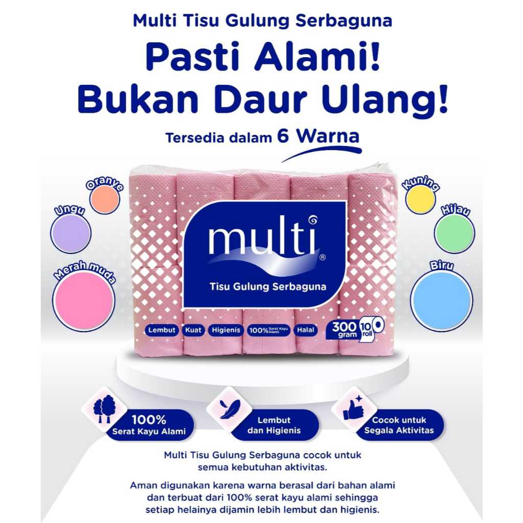 Jual Tissue Multi Coreless Emboss 10 Roll 2 Ply Tisu Gulung Serbaguna ...