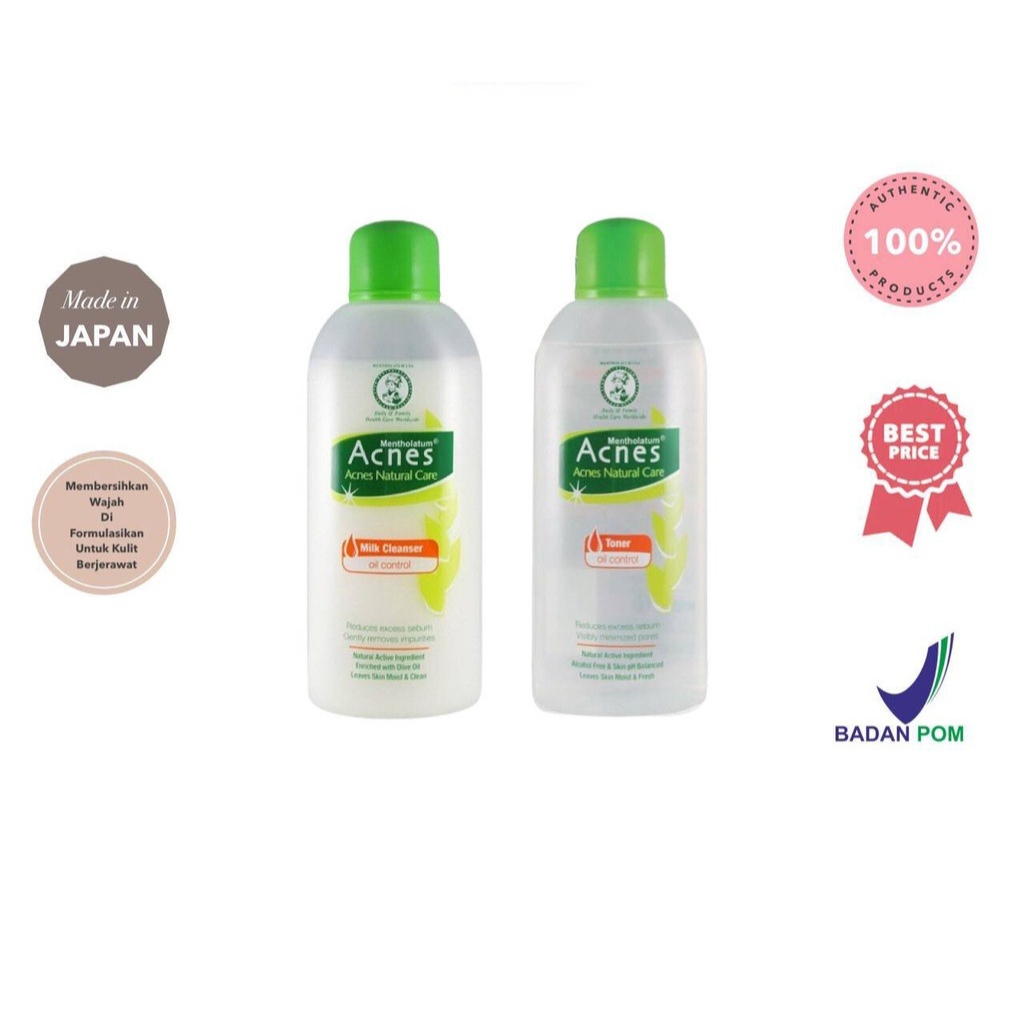 Jual ACNES Natural Care Oil Control Toner | Milk Cleanser 110ml ...