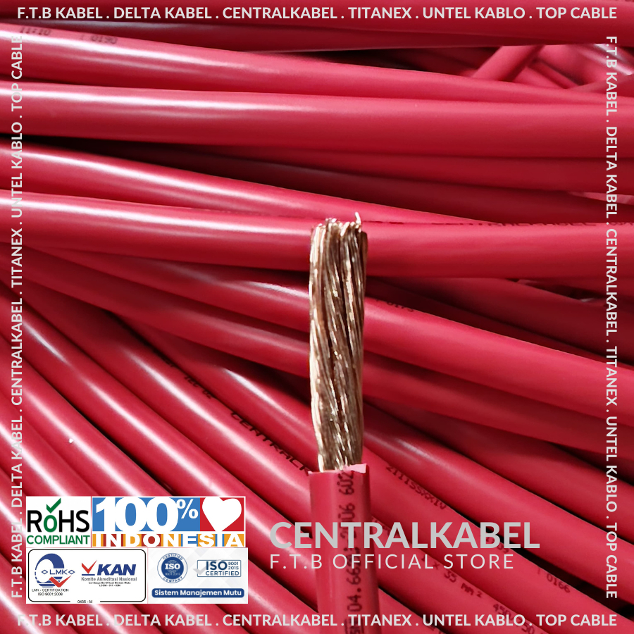 Jual SNI CENTRAL KABEL NYAF 35 Sqmm 750V Meteran ( H07VK / AF / BVR 35mm 1x35mm 35Sqmm 1x35Sqmm ...