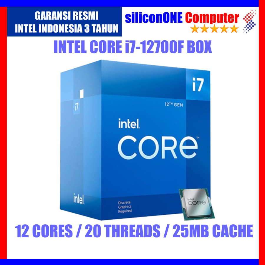 Jual Intel Processor Core i7-12700F BOX 12700F Alder Lake 12th | Shopee Indonesia
