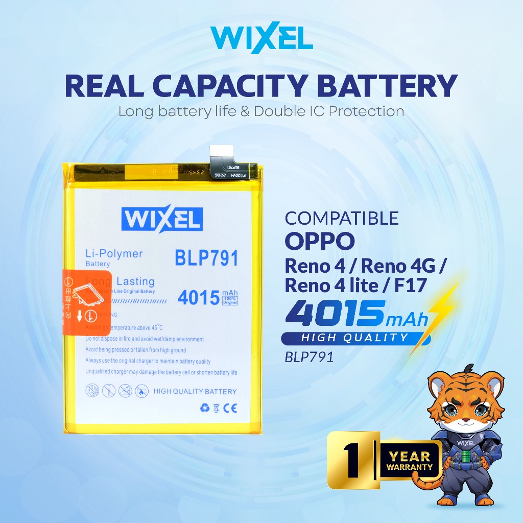 Jual WIXEL Baterai Oppo Reno 4 BLP791 Double Power Real Capacity Batre ...