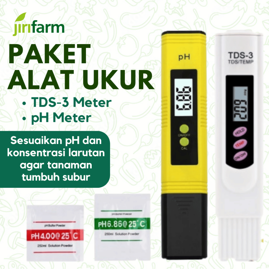 Jual JIRIFARM - Paket Alat Ukur pH Meter + TDS-3 Meter untuk Ukur Nutrisi Hidroponik | Shopee ...