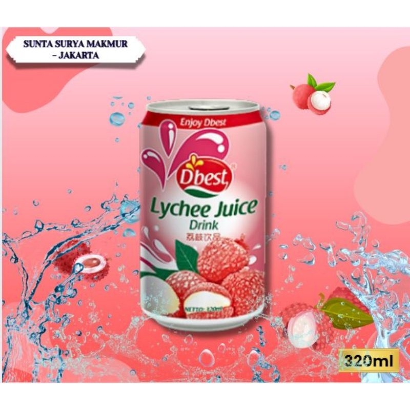Jual Minuman Kaleng D'Best Leci 320Ml | Shopee Indonesia