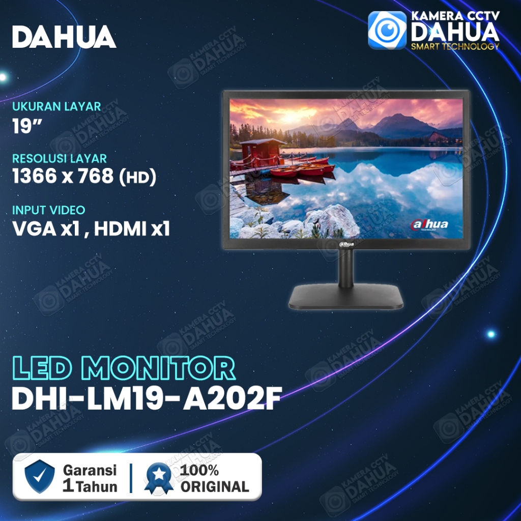 Jual DAHUA MONITOR LM19-A202F 19" FULL HD HDMI VGA FHD 19 INCH | Shopee Indonesia