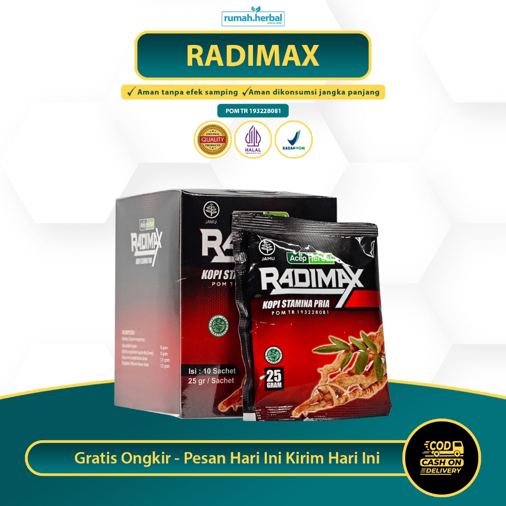 Jual Radimax Original BPOM Atasi Kurang Stamina, Sperma Encer, Mr P ...