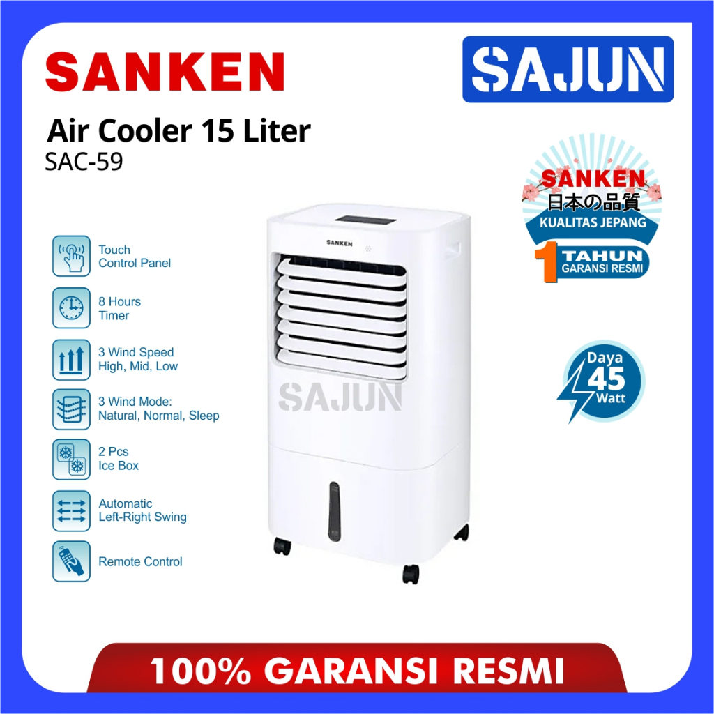 Jual Sanken SAC-59 / SAC59 Air Cooler 15 Liter | Shopee Indonesia
