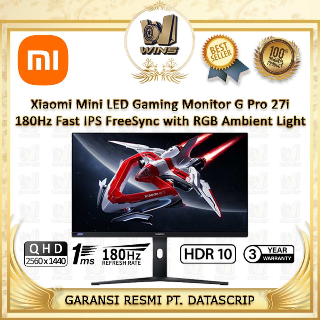 Jual Xiaomi Gaming Monitor G Pro 27i Mini LED 180Hz 1ms FreeSync with ...