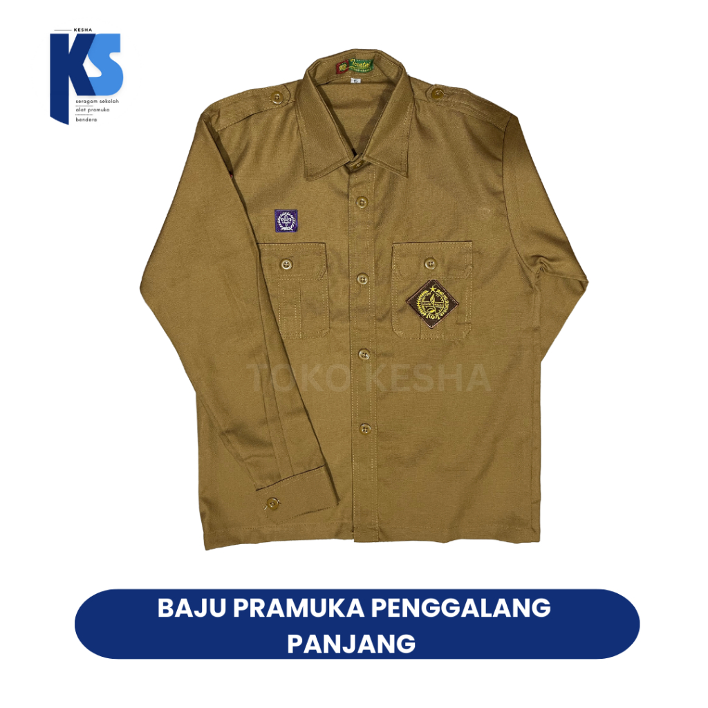 Jual BAJU SEKOLAH PRAMUKA PENGGALANG PUTRA TANGAN PANJANG SERAGAM PRAMUKA PUTRA LENGAN PANJANG ...