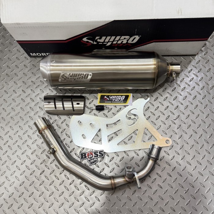 Jual Knalpot Shijiro Std Racing City Runner SS Stainless Silver Vespa ...