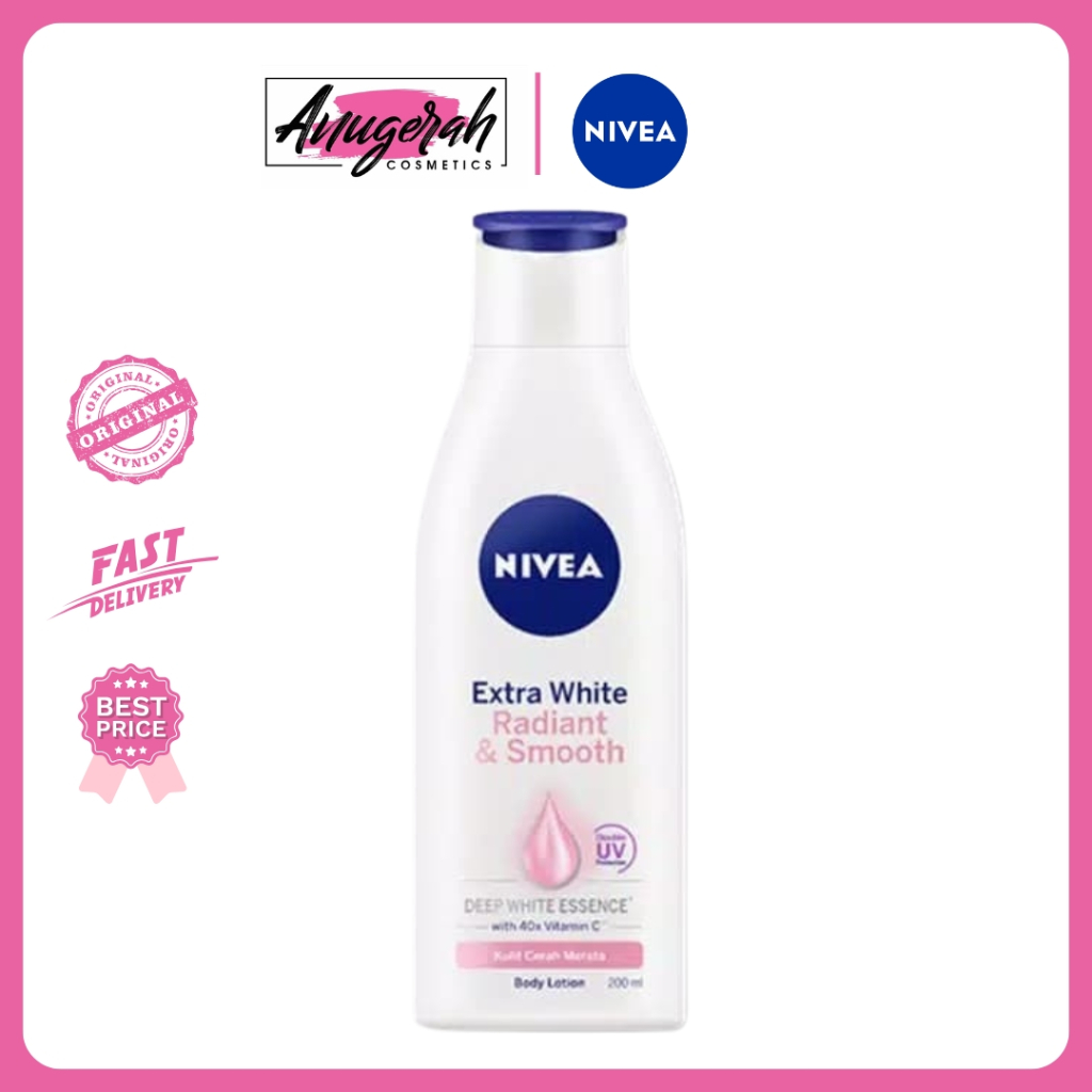 Jual NIVEA Body Lotion Extra Bright Radiant & Smooth 190mL | Shopee ...