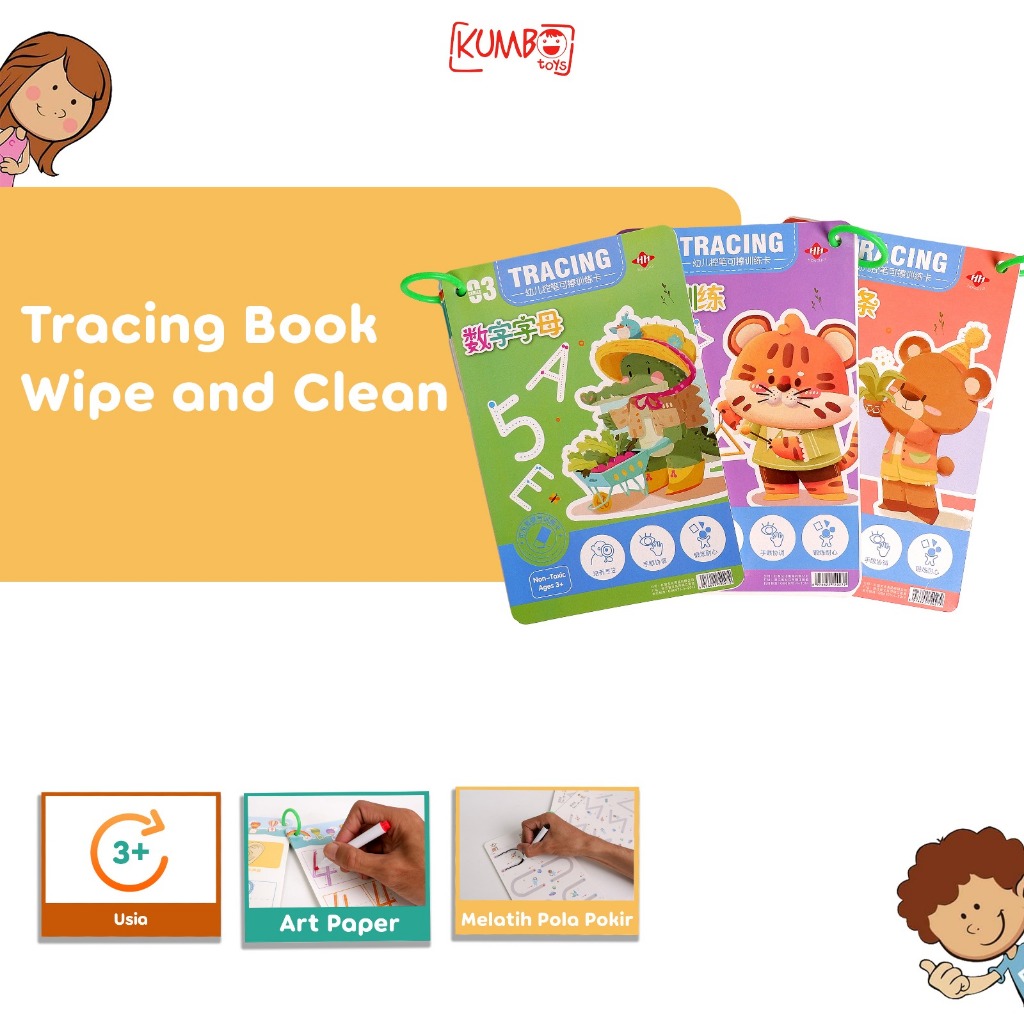 Jual Buku Edukasi Anak Tracing Book Wipe And Clean Reuseable Worksheet ...