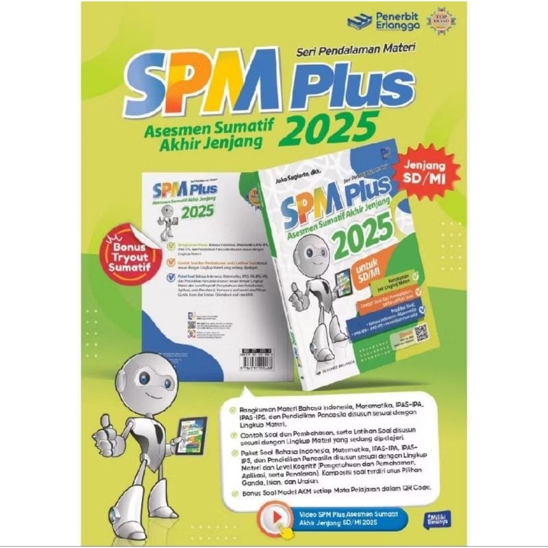 Jual BUKU SPM PLUS 2025 SD KELAS 6 ERLANGGA || KUNCI JAWABAN | Shopee Indonesia