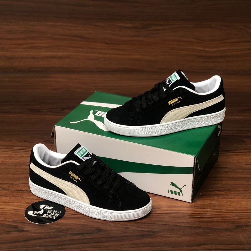 Jual Sepatu Puma Clasic Suede Black White | Shopee Indonesia