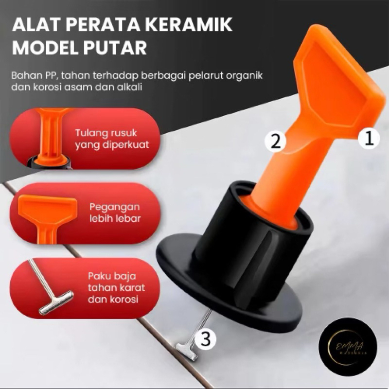 Jual Alat Perata Granit 50 Pcs 1mm 1,5mm Reuseable Tile Leveling Nat ...