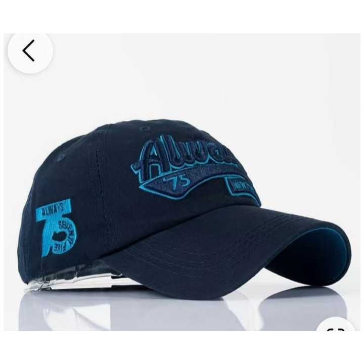 Jual Topi Basebal ALWAYS 75 Navy Hat Cap Casual Sport Pria Wanita ...