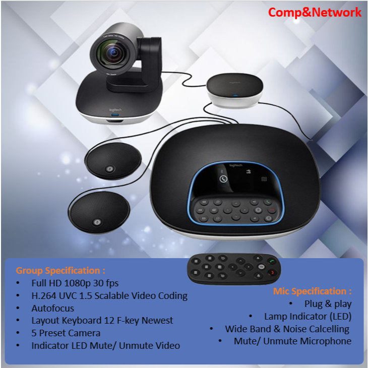 Jual Original Logitech Group I Video Conference Camera I HD & 10x Zoom ...