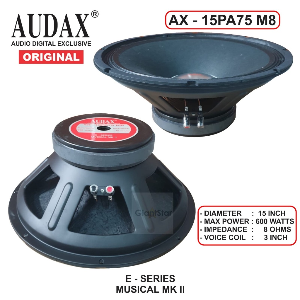 Jual SPEAKER WOOFER AUDAX AX 15 PA 75 FULL RANGE 15inch 15" 600 WATT ...