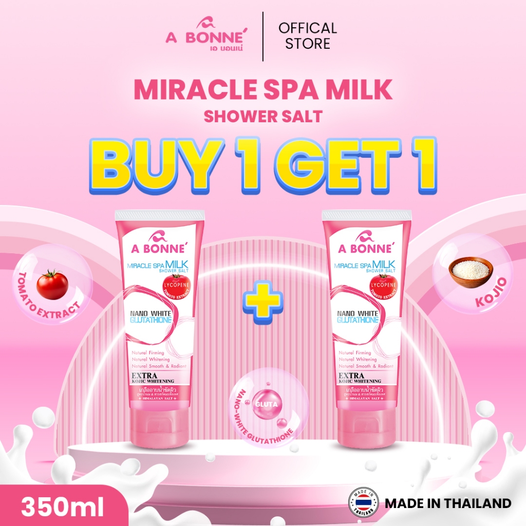 Jual BUY 1 GET 1 A Bonne Miracle Spa Milk Shower Salt Shower Cream Body ...