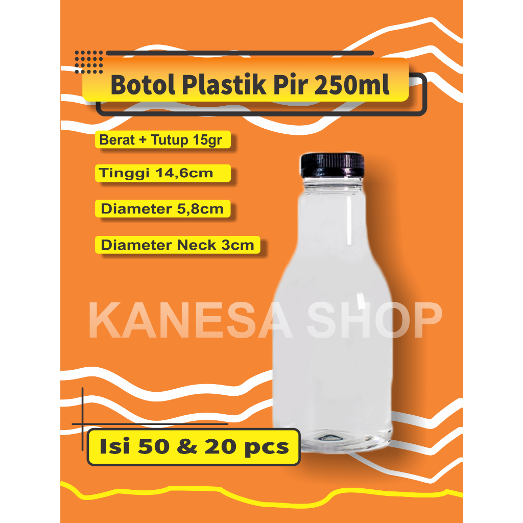 Jual Botol Plastik PIR 250ml isi 50 & 20 pcs (Free Packing Kardus ...
