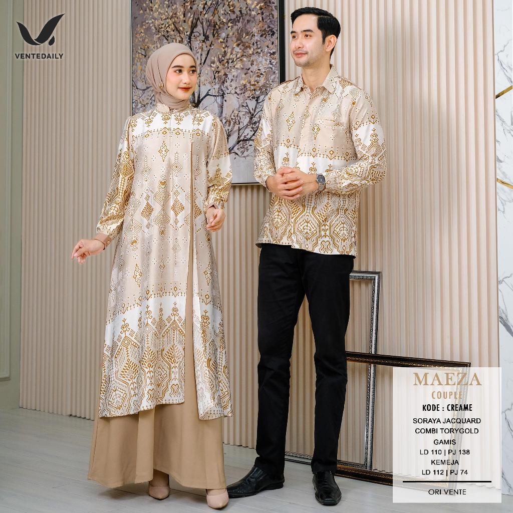Jual (MADINA) Baju Couple Pria Wanita Gamis dan Kemeja by Ventedaily ...