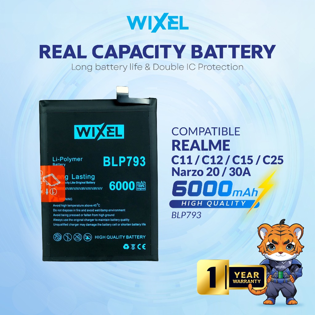 Jual WIXEL Baterai Realme C11 C12 C15 C25 Narzo 20 30A BLP793 Batre ...