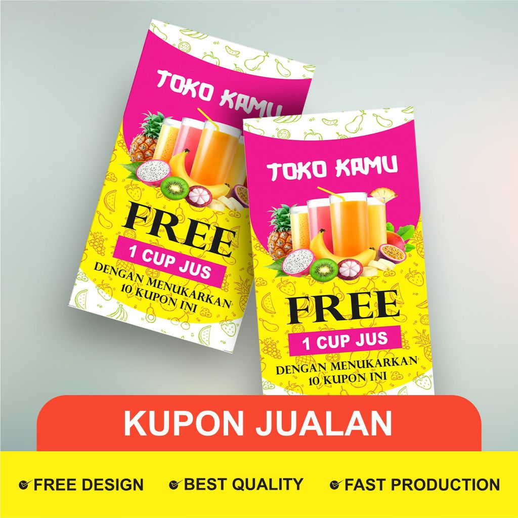 Jual Kartu Juice Segar | Kupon Jus Custom | Shopee Indonesia