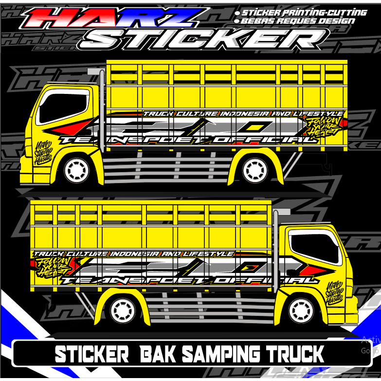 Jual Stiker Bak Samping Truk-Stiker 2D-Stiker Variasi truk-Stiker Bebas ...