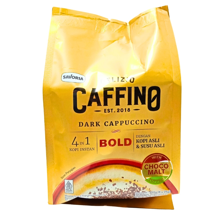 Jual S16983 DELIZIO CAFFINO BOLD DARK CAPPUCINO KOPI INSTANT 150GR ...
