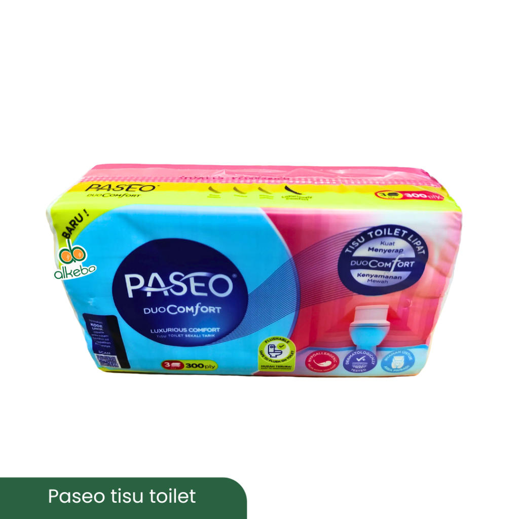 Jual Paseo Duo Comfort Tissue Toilet Interfold Compact Pack 300 Ply ...