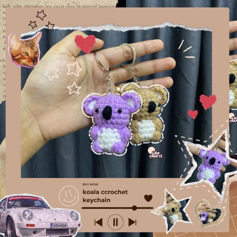Jual koala crochet keychain (bag charm) | Shopee Indonesia