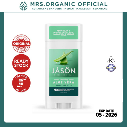 Jual Deodoran Jason Deodorant Stick Soothing Aloe Vera 71g | Shopee ...