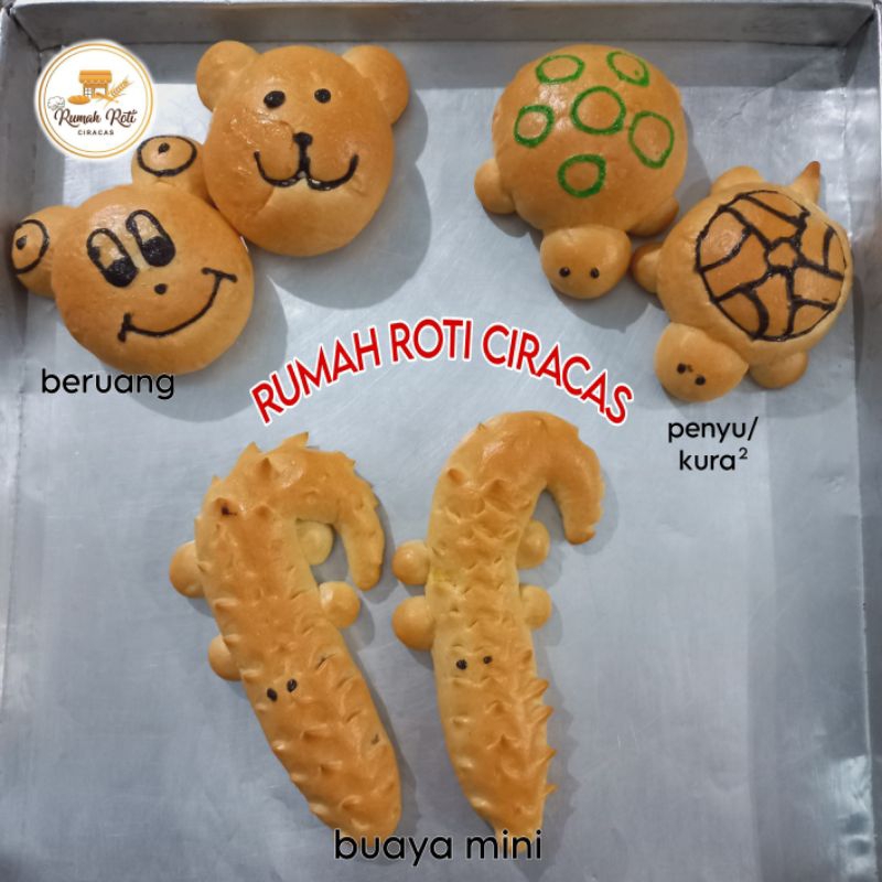 Jual ROTI PENYU KURA KURA BERUANG DAN BUAYA MINI ANAK ACARA BREAD ADAT ...