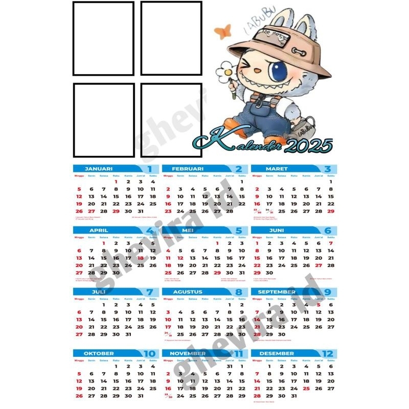 Jual ghevira kalender foto tema labubu promo | Shopee Indonesia