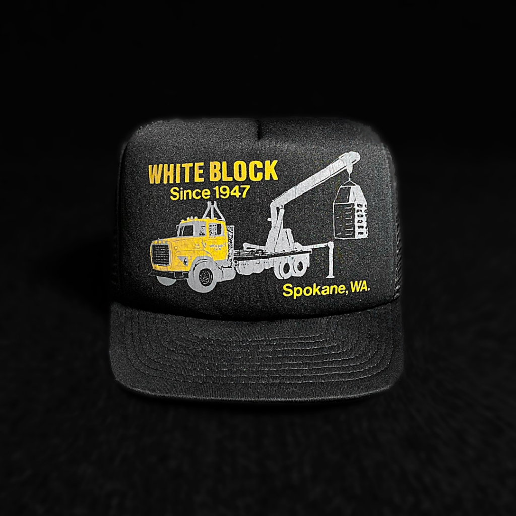 Jual VINTAGE TRUCKER HAT - WHITE BLOCK SPOKANE | Shopee Indonesia