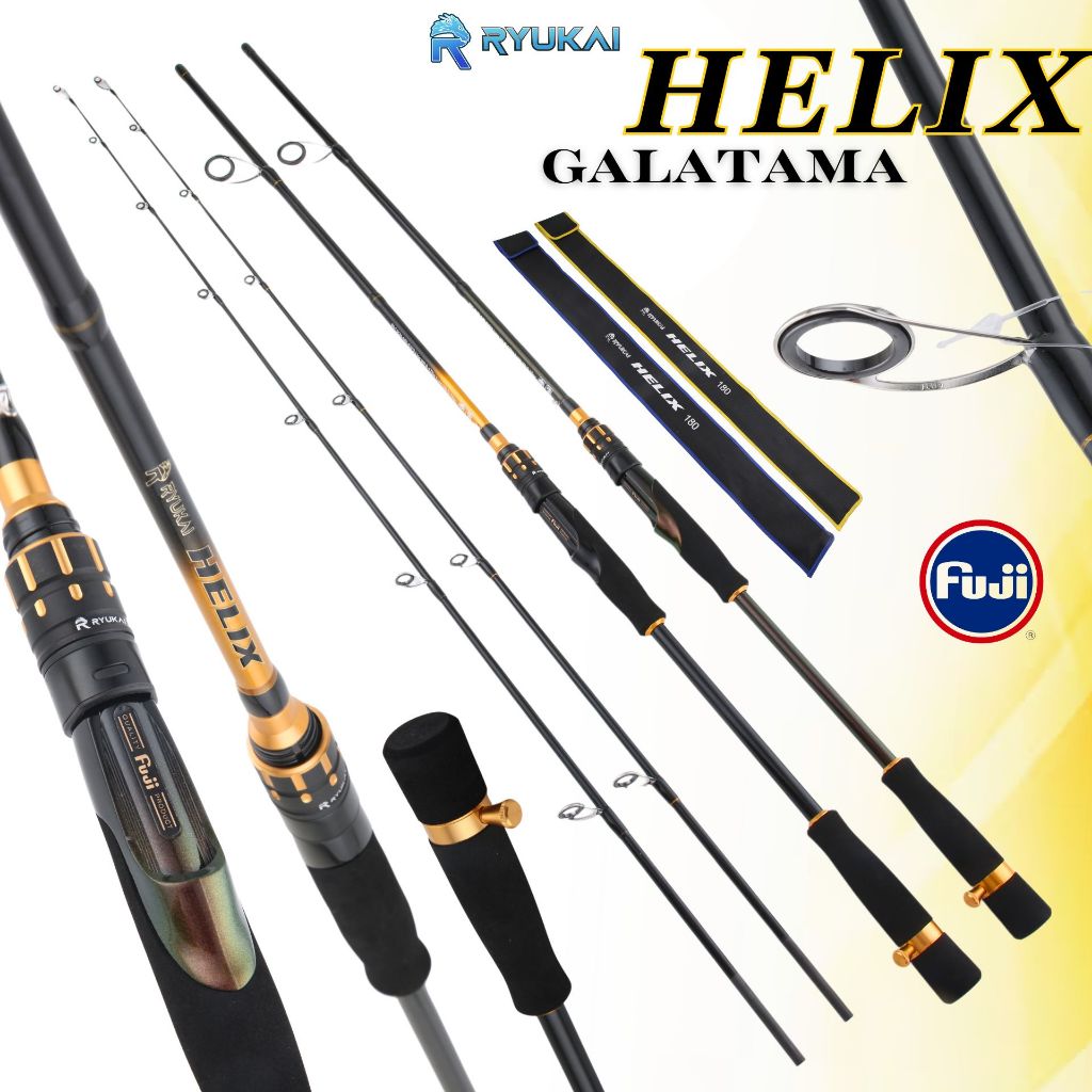 Jual Joran Spinning Carbon Solid Galatama Japan Style Handle Fuji 8-17 ...