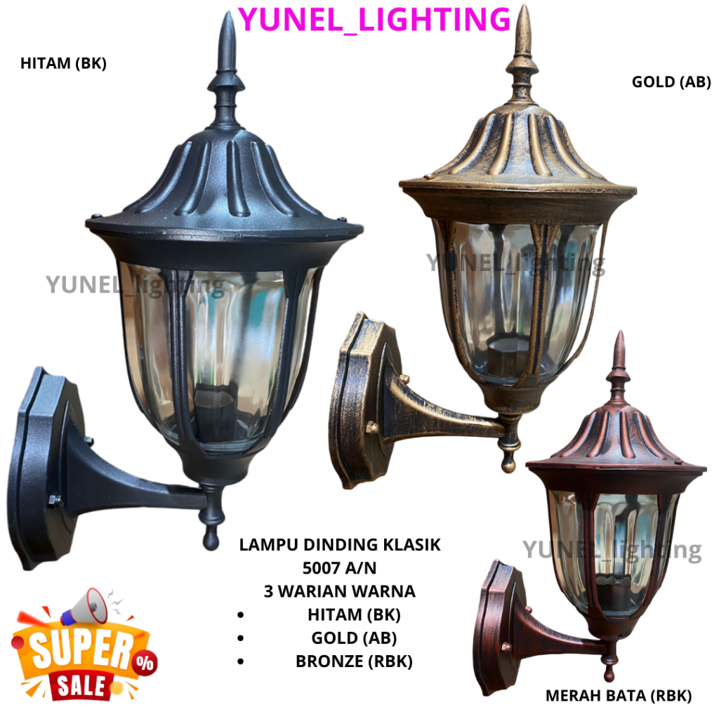 Jual lampu dinding outdoor klasik dan antik 5007 | Shopee Indonesia