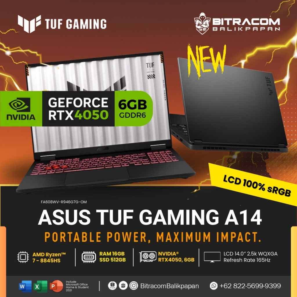 Jual Laptop Gaming Asus TUF FA401UU-R745G6G-OM AMD Ryzen 7-8845HS Ram ...