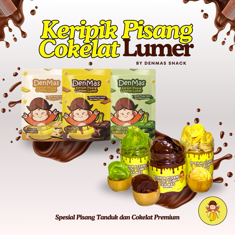 Jual DENMAS SNACK - KERIPIK PISANG COKELAT LUMER (200 gram) - KEMASAN ...