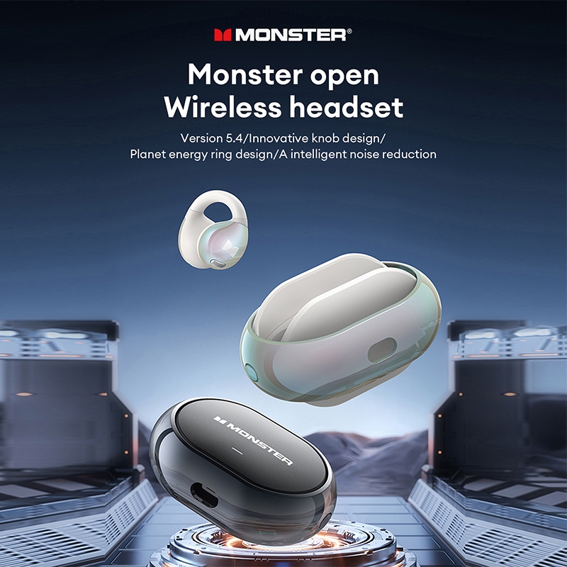 Jual Monster MH22185/AC600 OWS Ear-Clip Wireless Bluetooth 5.4 ...