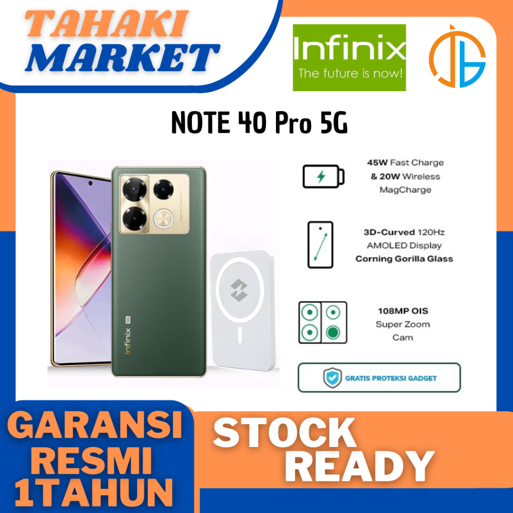 Jual Infinix Note 40 Pro 5G 8/256GB Up to 16GB Extended RAM Dimensity 7020 - 6.78” FHD+ 3D ...