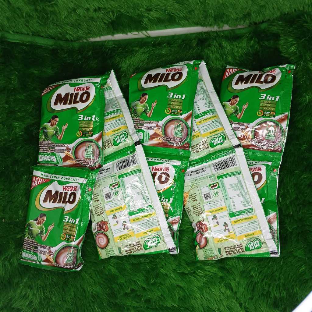 Jual NESTLE Milo 3 IN 1 renceng malt susu cokelat (10sachet 34gram ...