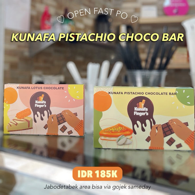 Jual Kunafa Pistachio Chocolate Bar by Kunafa Fingers Malaysia Coklat Kunafa Dubai Viral ...