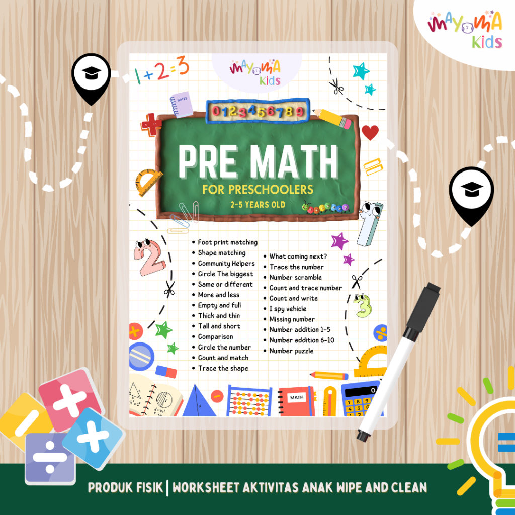 Jual Mayoma Kids Worksheet Aktivitas Anak Pra Matematika Untuk Anak ...