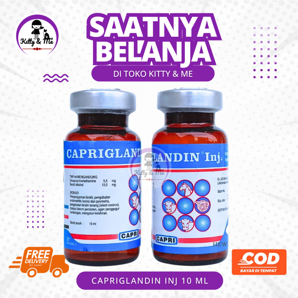 Jual CAPRIGLANDIN INJ 10 ML - Hormon Sinkronisasi Estrus Sapi Kambing ...