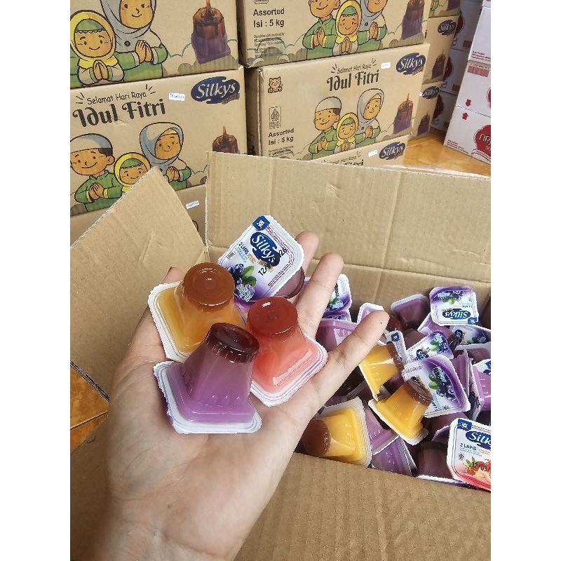 Jual puding viral silkys duo awur kemasan dus 4.17kg mix rasa | Shopee ...