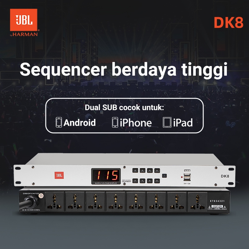 Jual power sequencer JBL/DK8,distributor One-click to start devices in sequence audio port ...